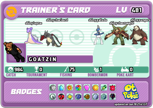 otP - GOAT xp - Treinador Pokémon